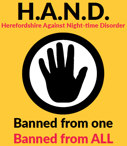 Disc - HAND - HEREFORDSHIRE AGAINST NIGHT-TIME DISORDER